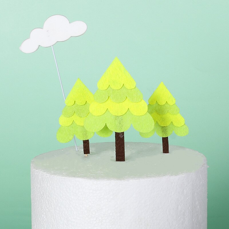 3 Stks/zak Bos Boom Gelukkige Verjaardag Cake Topp... – Grandado
