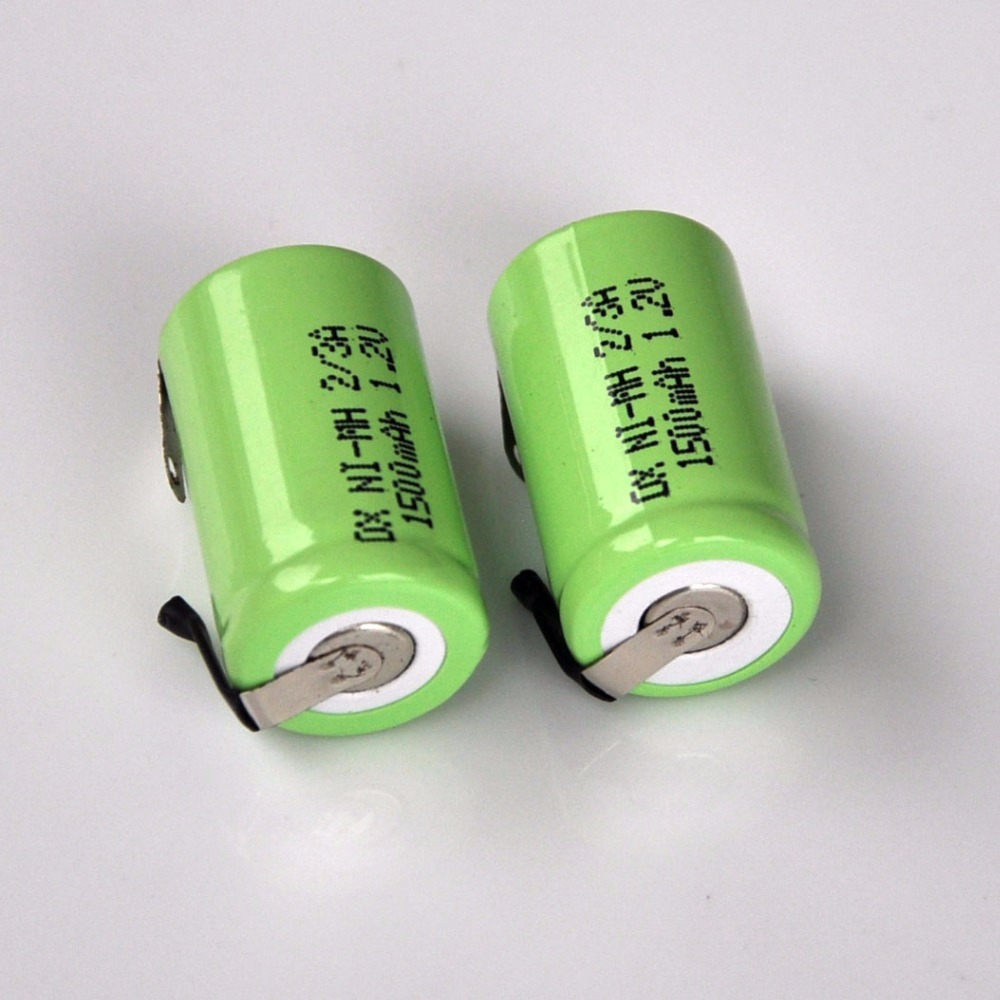 10PCS 2/3A 1.2V rechargeable battery 1500mah 1/2A ... – Vicedeal
