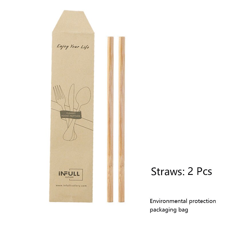 10Pcs/Set Natural Bamboo Reusable Drinking Straws ... – Vicedeal