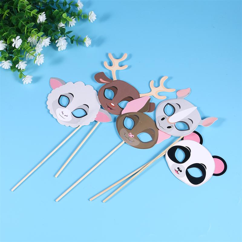 22pcs Animal Mask Photo Props Cartoon Cute Party S... – Grandado
