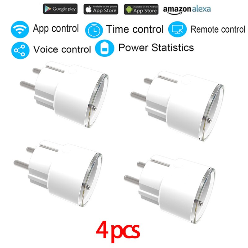 16A/10A Wifi Smart Plug EU Adapter Wireless Remote... – Grandado