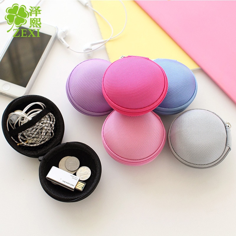 Mini Zipper Earphone Headphone SD Card Storage Bag... – Vicedeal