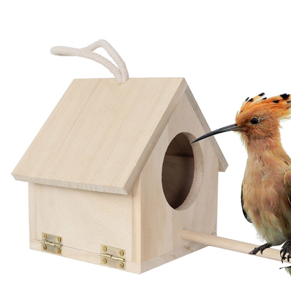 Resting Place Wooden Bird House DIY Breeding Parro... – Vicedeal