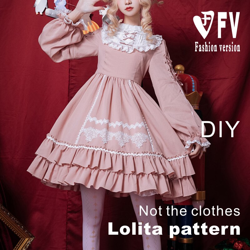Lolita-Vestido de manga de linterna para mujer, LO... – Grandado