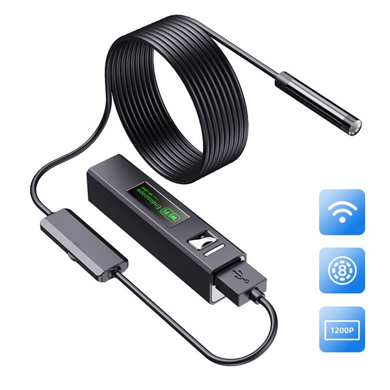 WIFI Endoscope Camera HD 1200P 10M Soft Wire IP68 ... – Vicedeal