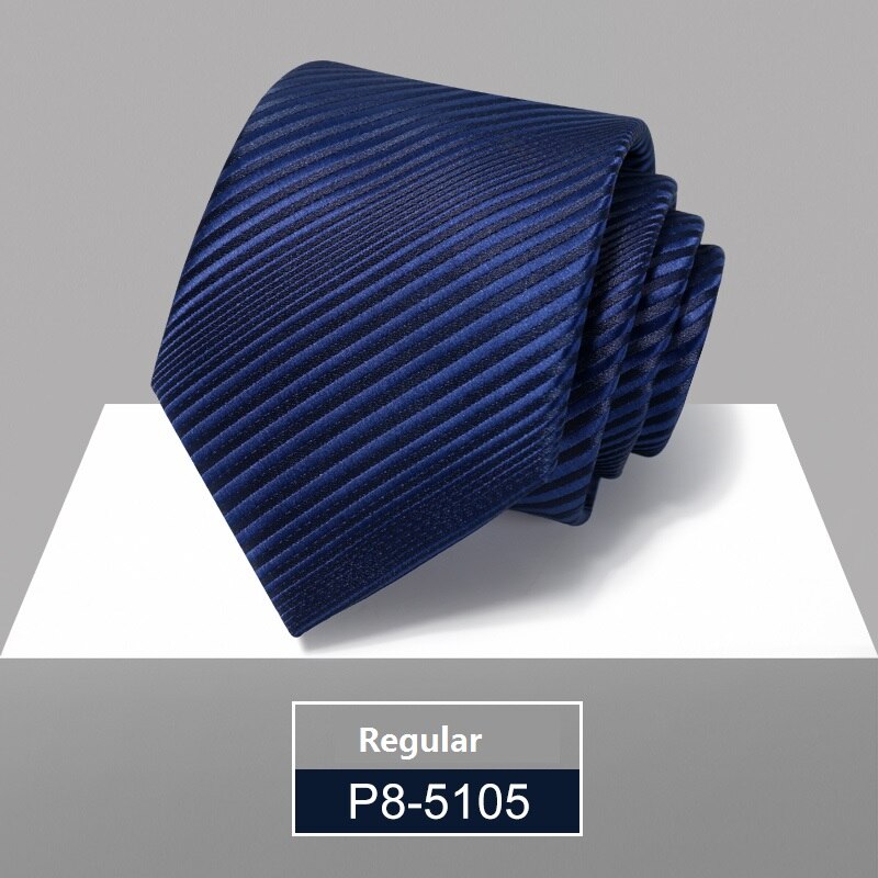 Wide Twill Dark Blue 8cm Ties for Men Zipper Neckt... – Vicedeal