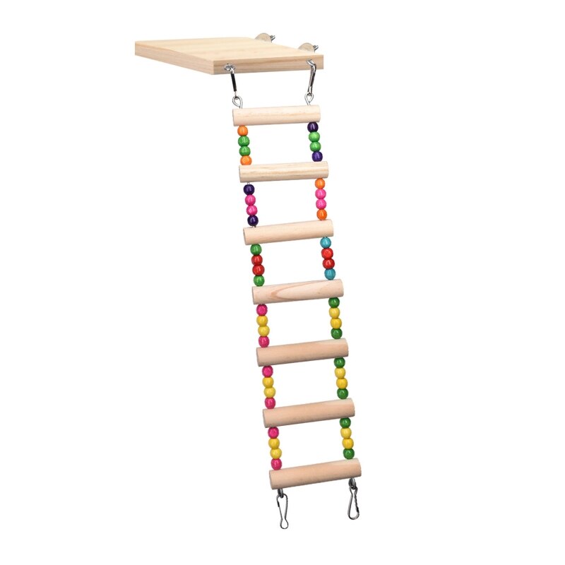 Wooden Parrot Hamster Climbing Ladder Swing Play T... – Grandado