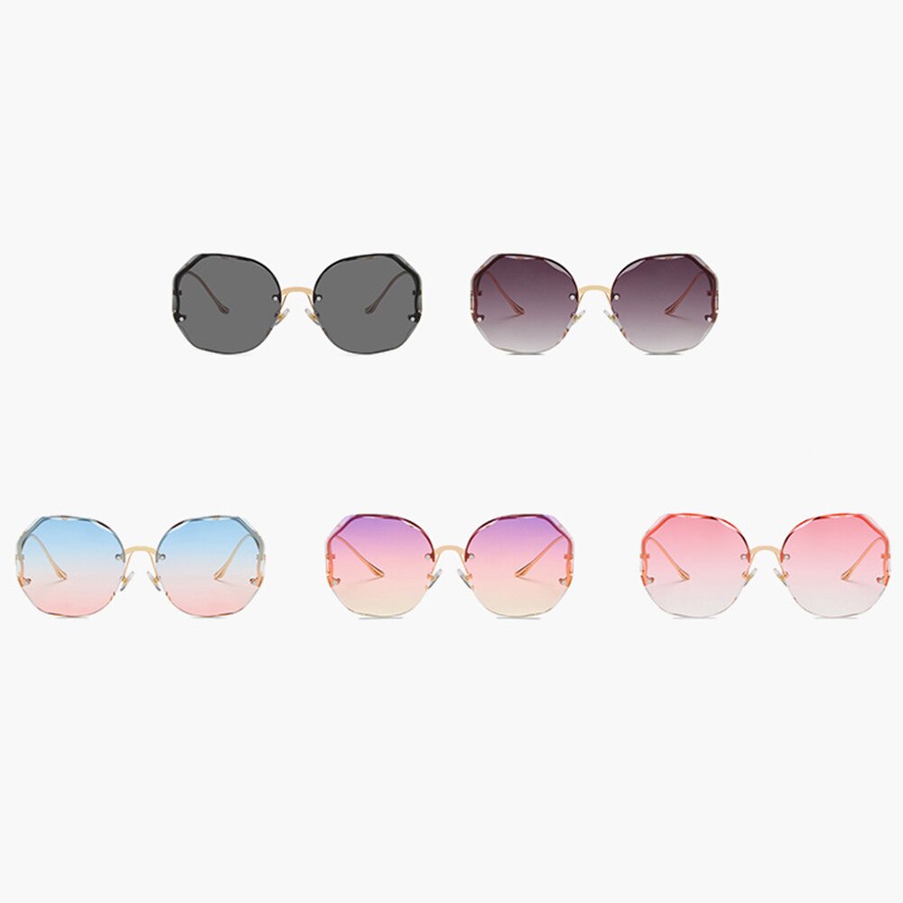Women Sunglasses Rimless Gradient Sun Glasses Fema... – Grandado