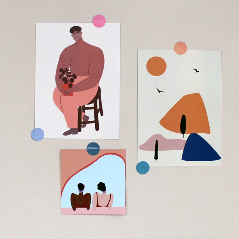 Ins Nordic Retro Decoratiove Card 3sheets Classica... – Grandado