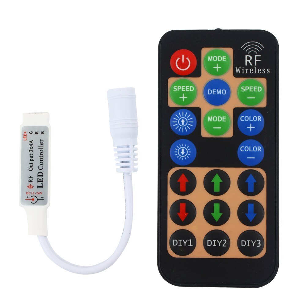 Led Rgb Afstandsbediening DC12-24V 17key Rf Draadl... – Vicedeal