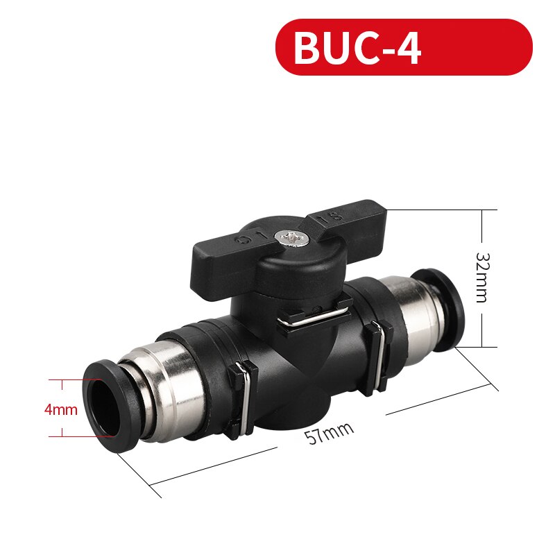 Pneumatic Push In Quick Connector Hand Valve BUC4 ... – Vicedeal