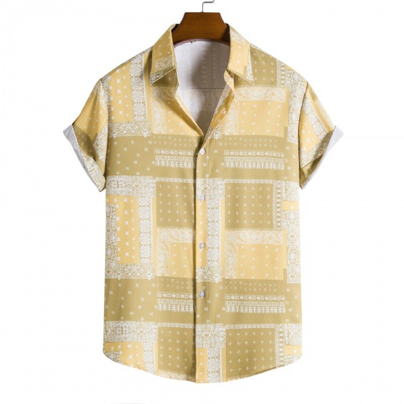 Summer Men Casual Shirts Vintage Print Clothes Bag... – Grandado