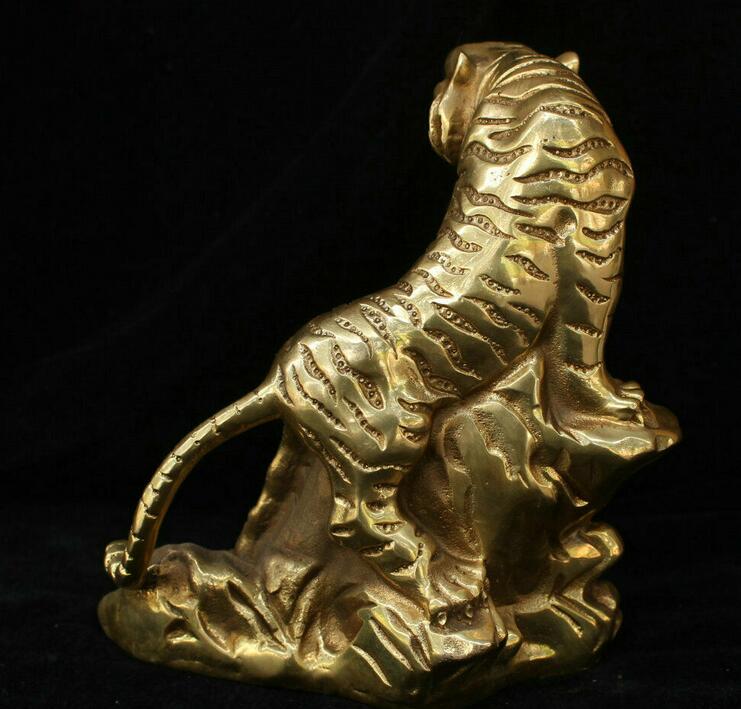 Chinese Folk Fengshui Bronze Brass Ferocious Anima... – Vicedeal