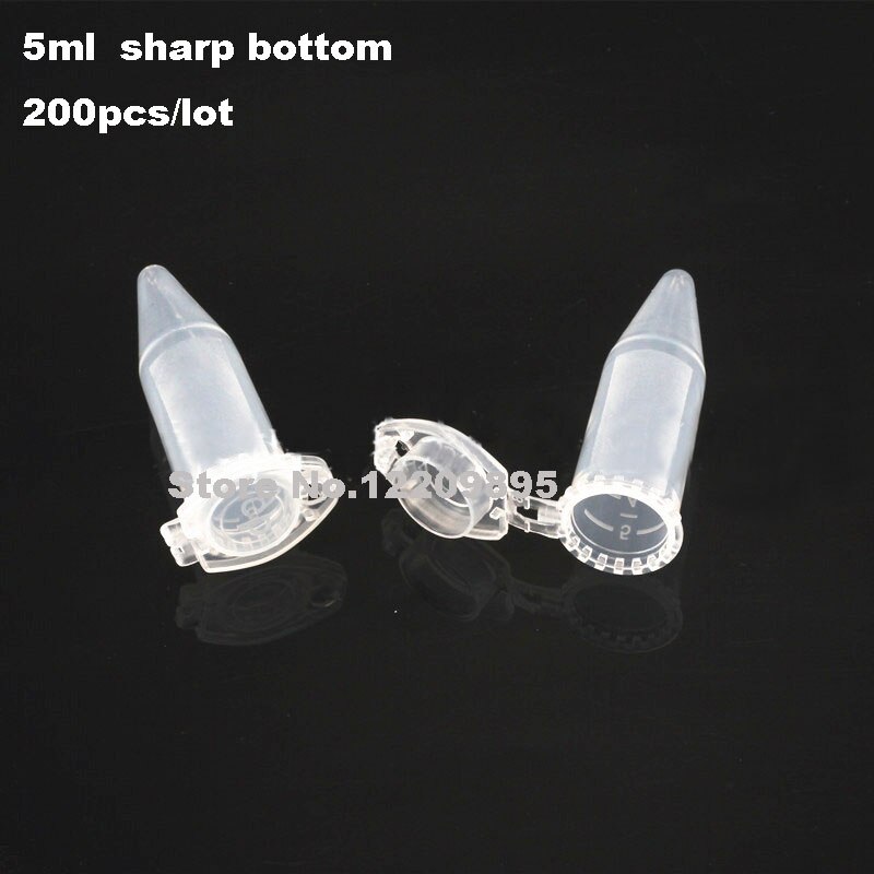 200pcs/lot 5ml Plastic centrifuge tube sharp botto... – Grandado