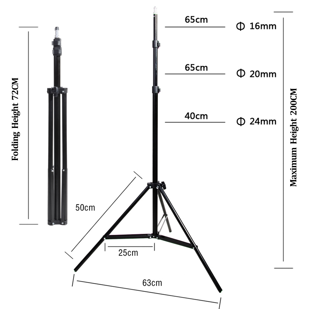 2m Photography Light Stand Tripod Heavy Duty Adjus... – Vicedeal