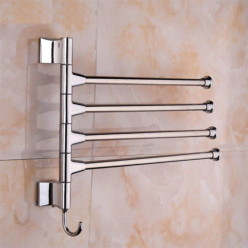 Wall-Mounted Stainless Steel 4 Swivel Bars Bathroo... – Grandado