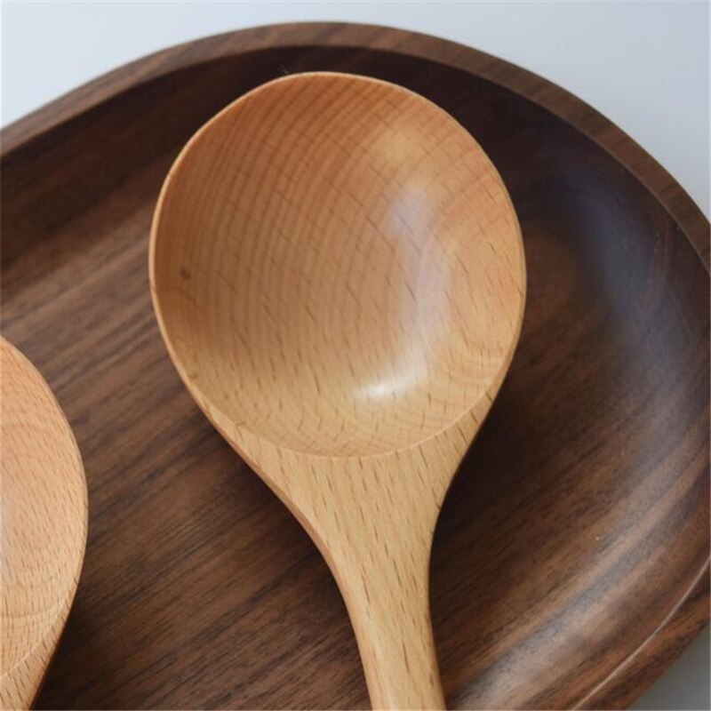 1pc Wooden Spoon Soup Spoon Colher Solid Wood Porr... – Vicedeal