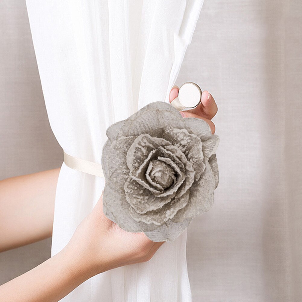 Porte-rideaux magnétiques en forme de Rose, 1 pièc... – Grandado