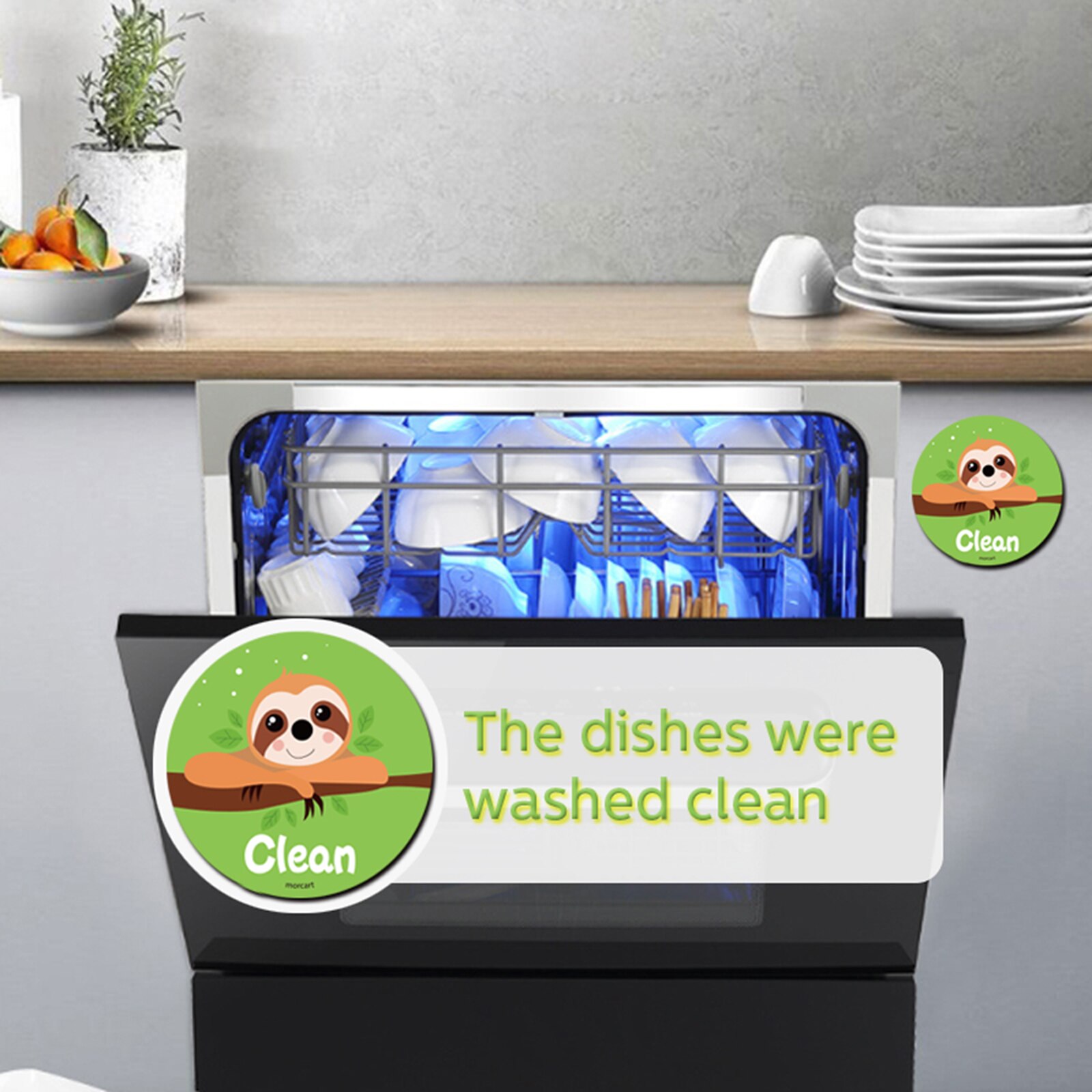 Dishwasher Magnetic Clean Dirty Sign Synthetic Res... – Grandado