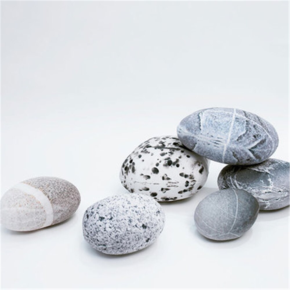 6PCS Small Pillow Simulated Pebble Stone Soft Cush... – Grandado