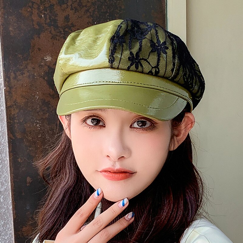 COKK Hat Women Lace Leather Autumn Winter Hats For... – Vicedeal