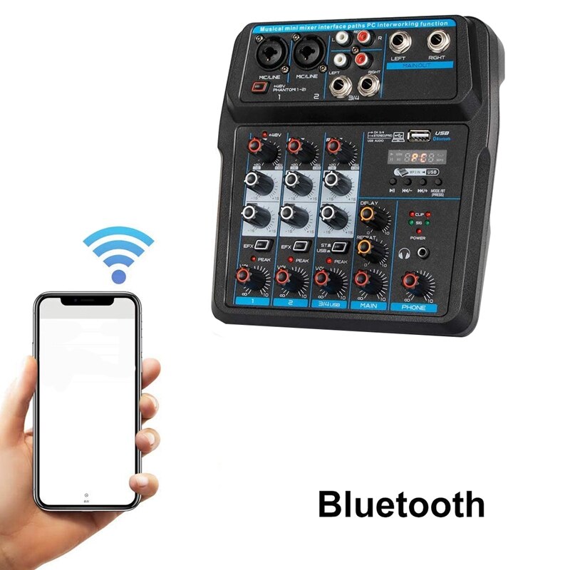 Audio Mixer 4-Channel USB Audio Interface Audio Mi... – Vicedeal