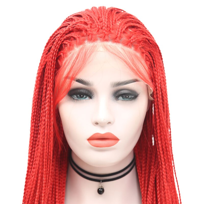 VREUGDE & BEAUTY Rode Kleur Lange Gevlochten Lace ... – Grandado