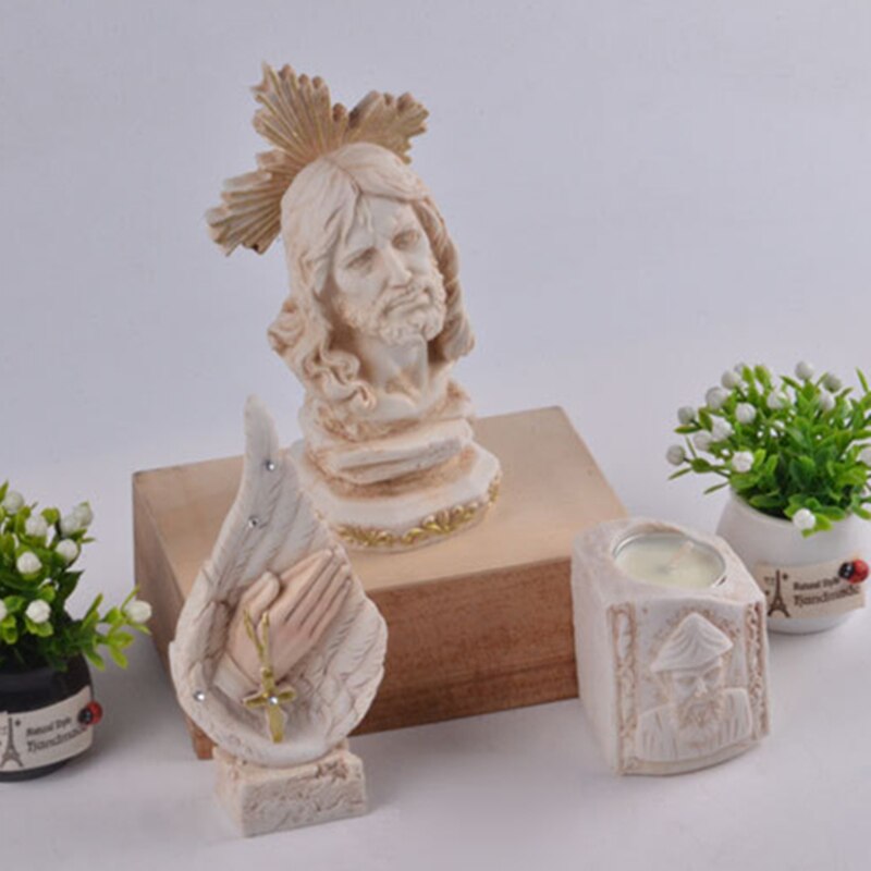 Jesus Statue Resin Christ Pray Decoration Home off... – Grandado