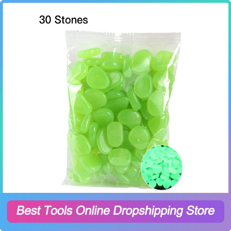 Garden Pebbles Glow Stones Rocks for Walkways Gard... – Grandado