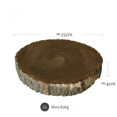 SWEETGO Tree slices wood board tray Wood pile wit ... – Grandado