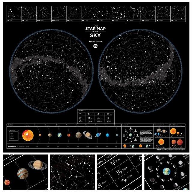 Star Map Bushings Planets Solar System Galaxy Star... – Grandado