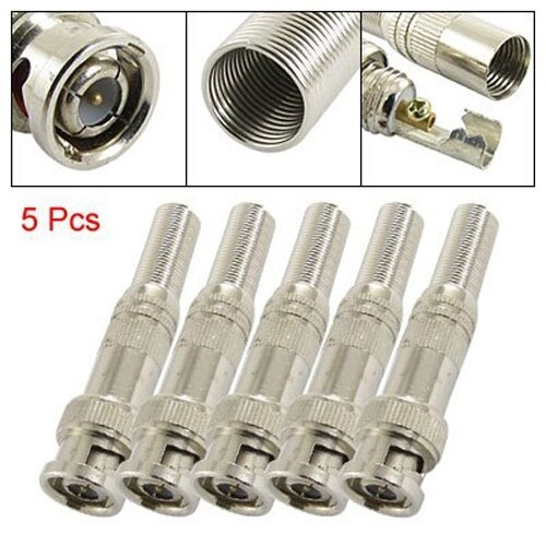 5Pcs Solder Less Twist Spring BNC Connector Jack f... – Grandado