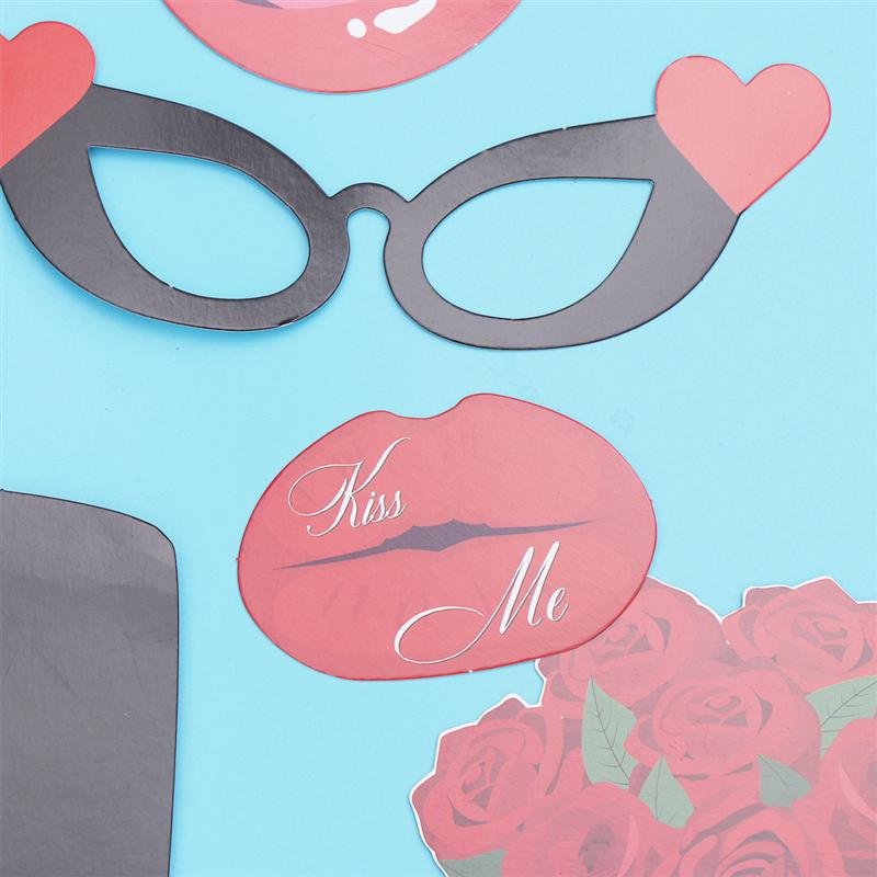 Funny Valentines Day Photo Props Set Wedding Party... – Vicedeal