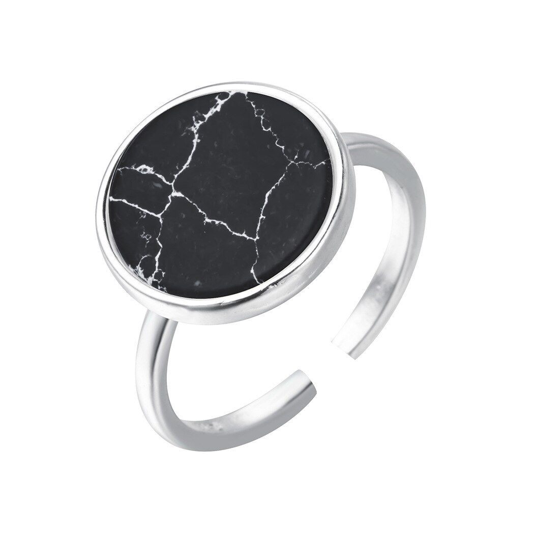 Nedar-Anillo de boda con piedra negra para hombre ... – Grandado