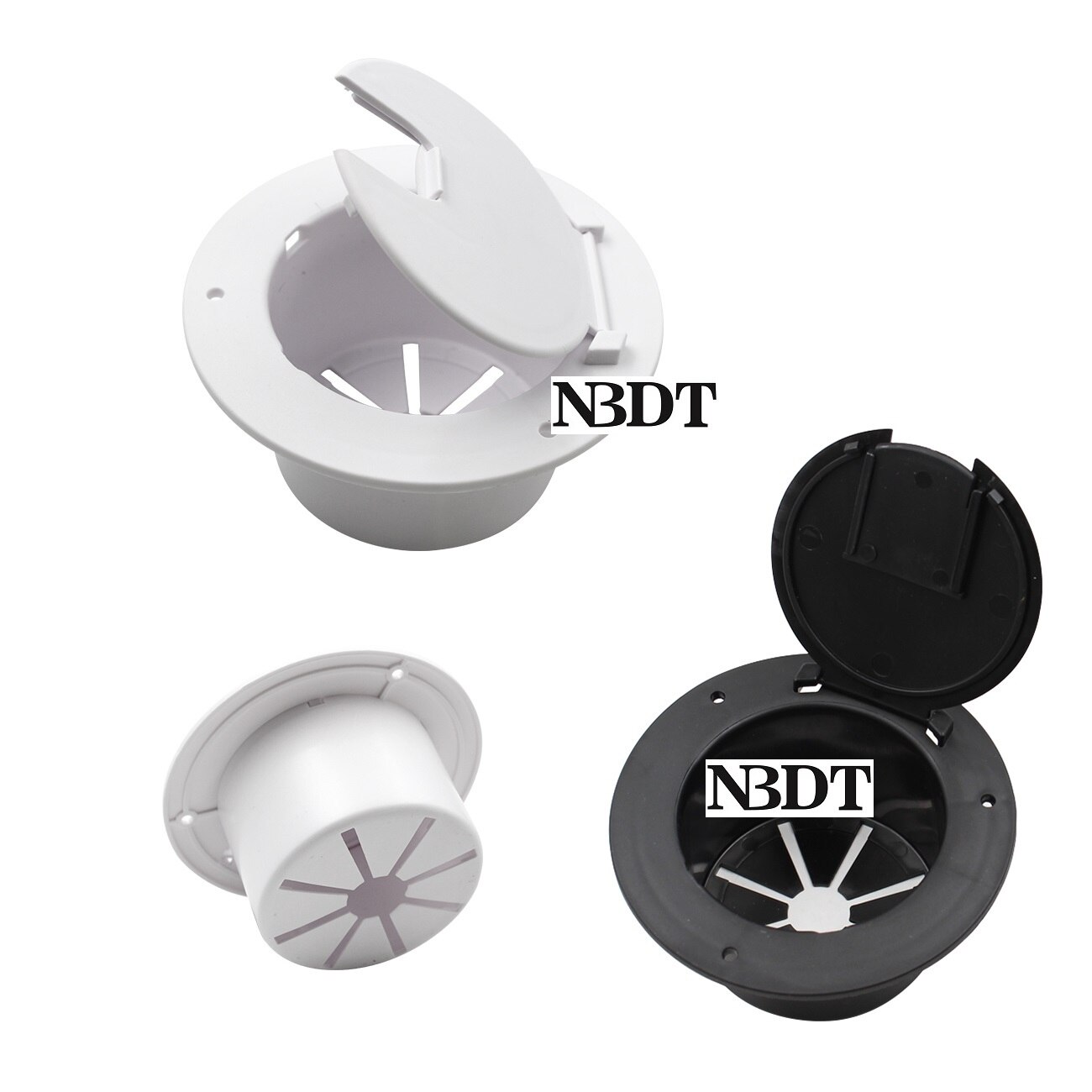 White Black Plastic Recessed Exterior Wall Desktop... – Grandado