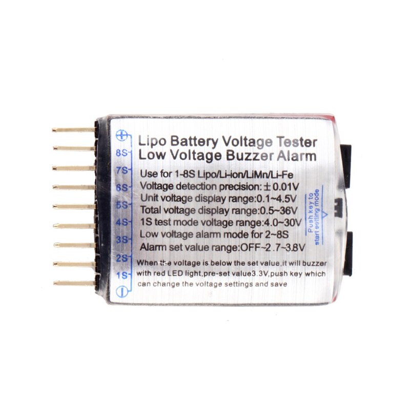 1-8S LED Low Voltage Buzzer Alarm Lipo Voltage Ind... – Grandado
