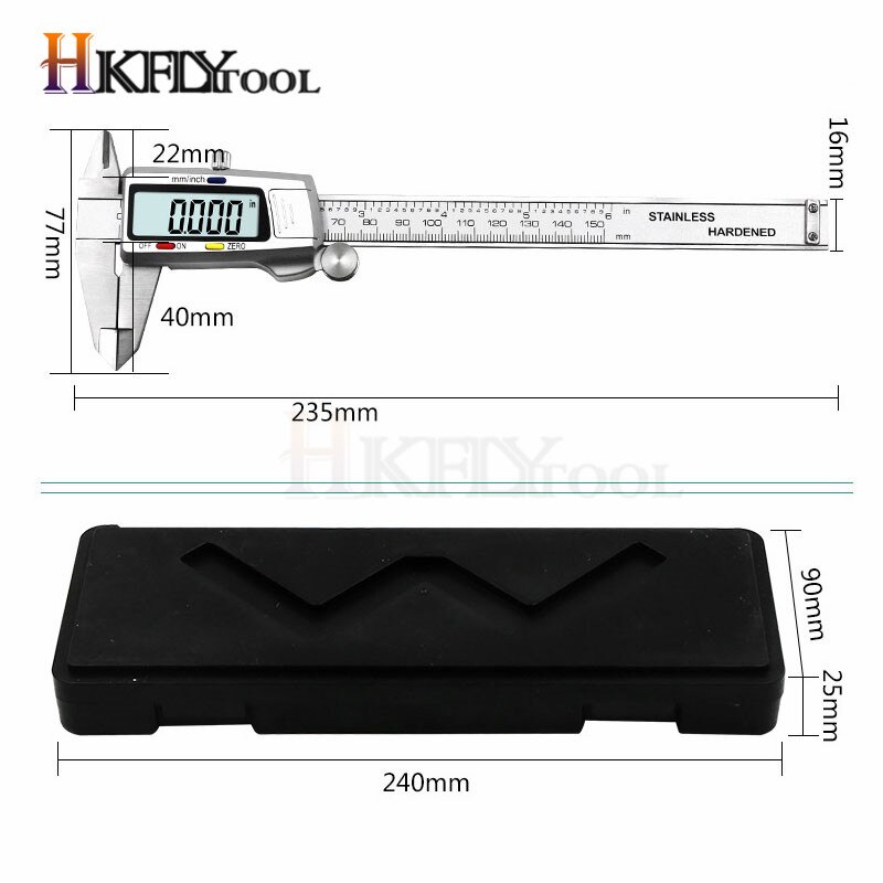 Digital Display Stainless Steel Calipers 0-150mm 0... – Vicedeal