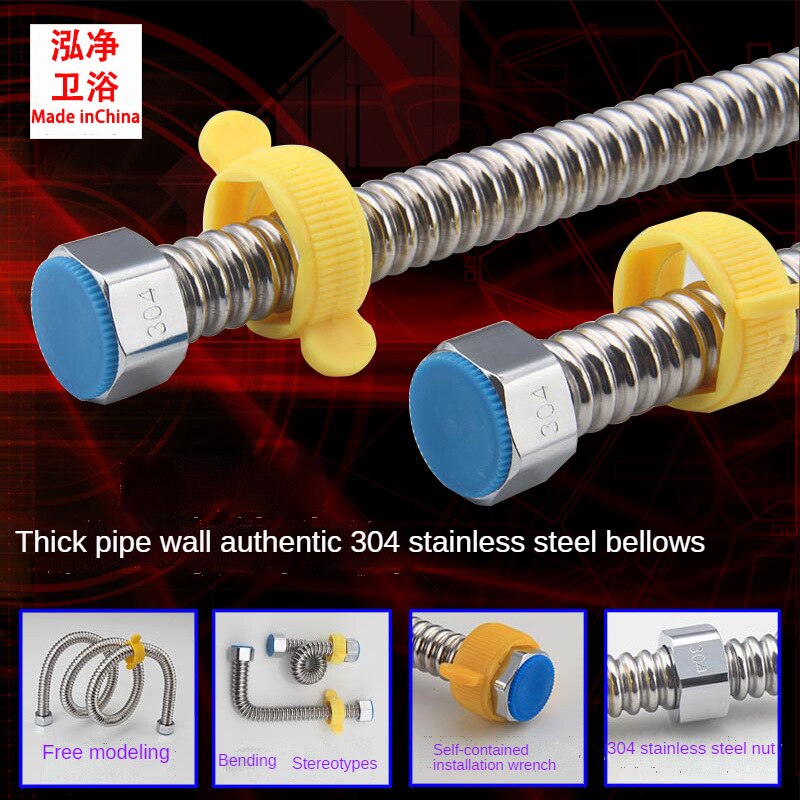 2 Pcs Thick 304 Stainless Steel Corrugated Pipes W... – Vicedeal