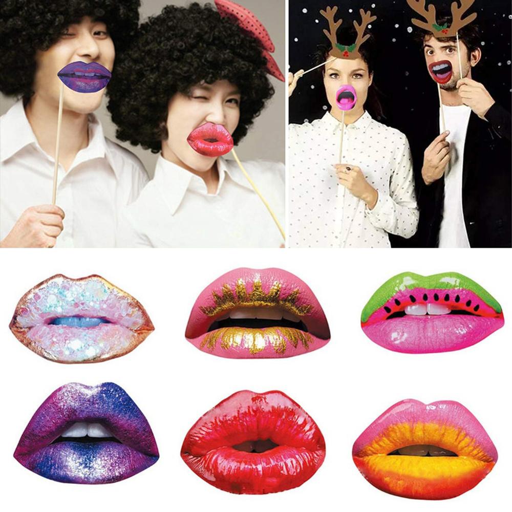 20 Stks/set Volwassen Grappige Lip Mond Diy Photob... – Grandado