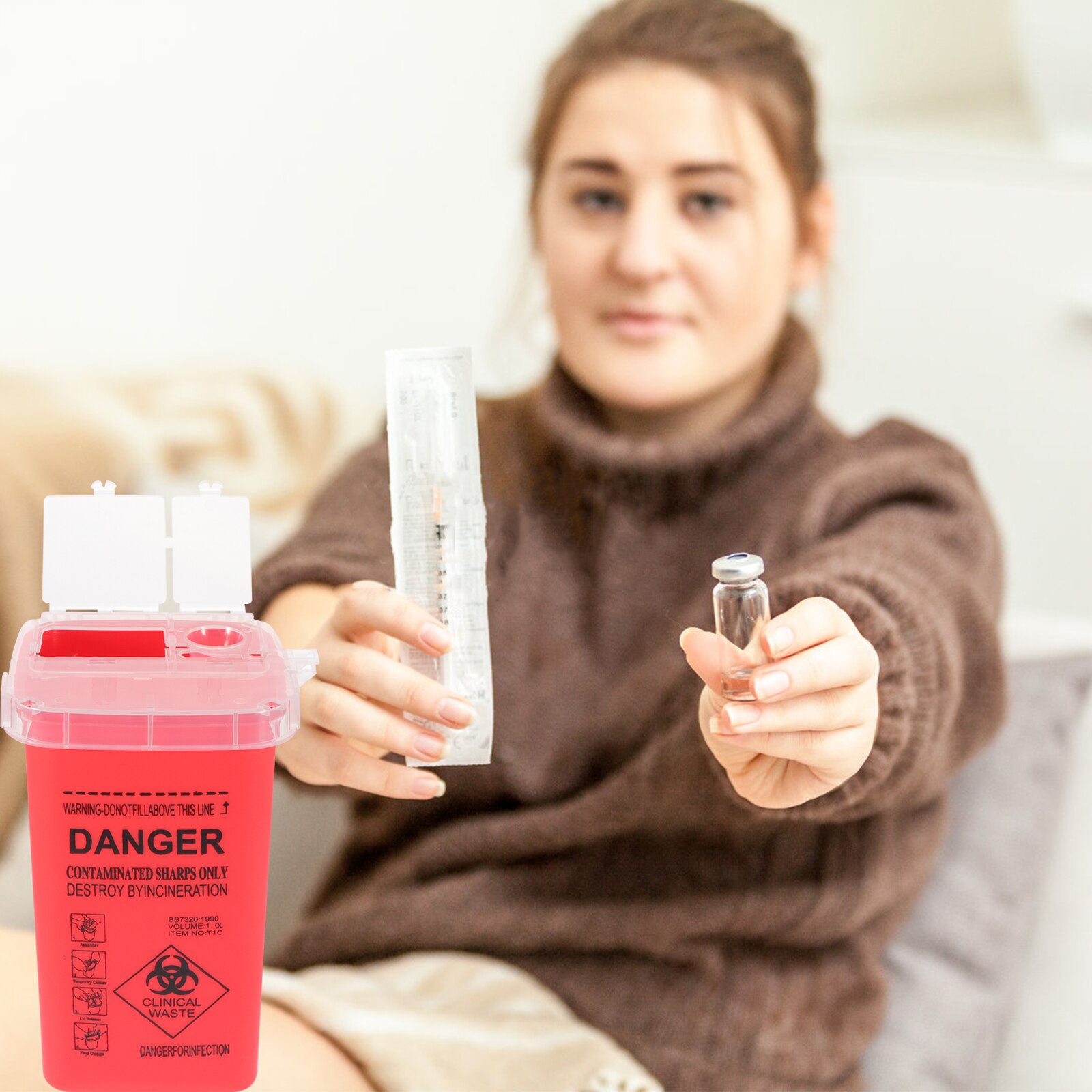 2Pcs Bucket Sharps Container Thickened Disposal Bo... – Grandado