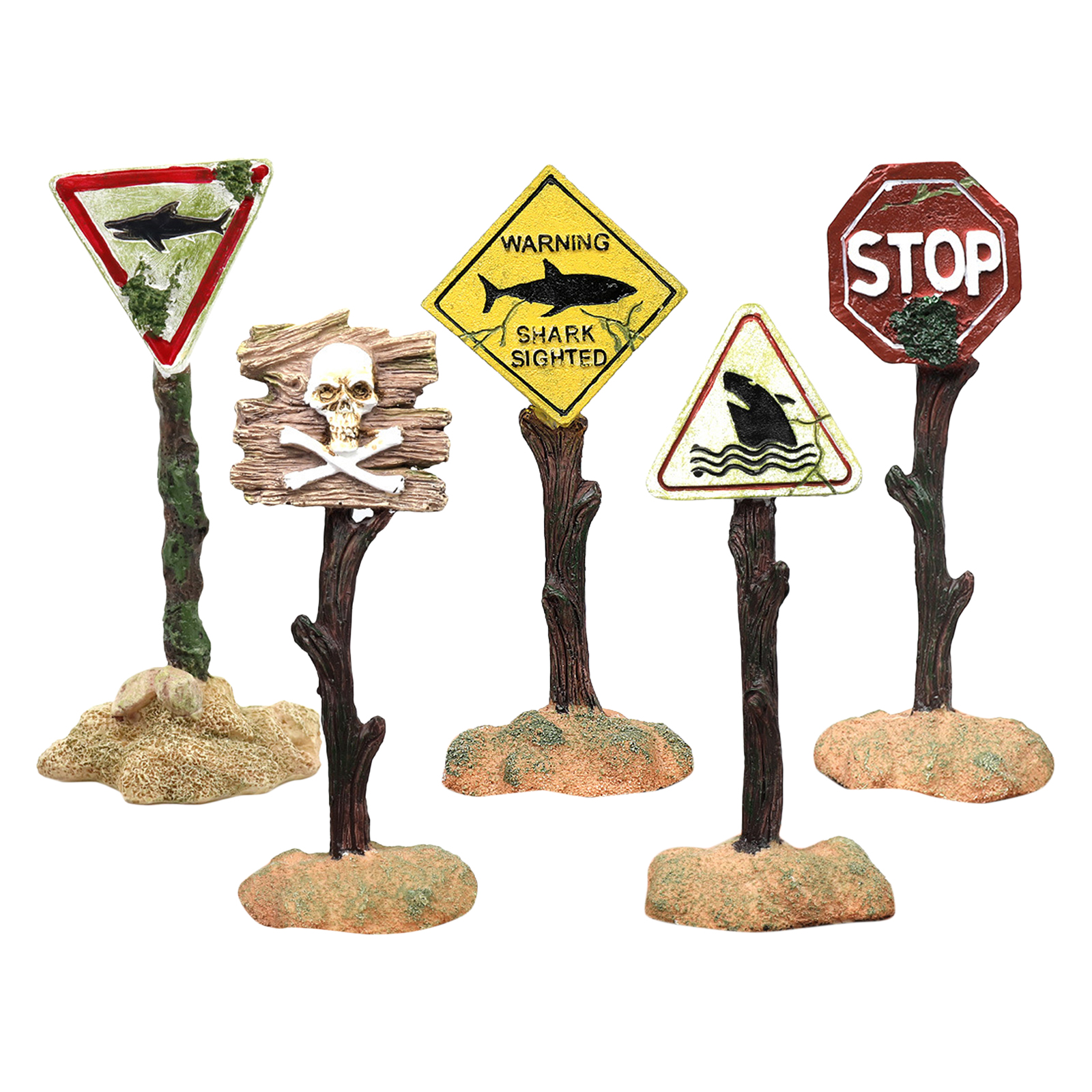 Resin Aquarium Decoration Ornaments Funny Shark Wa... – Grandado