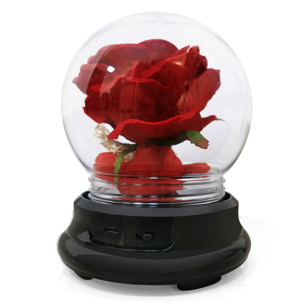 Rosa eterna con 2 modos de luz LED, flor en recipi... – Grandado