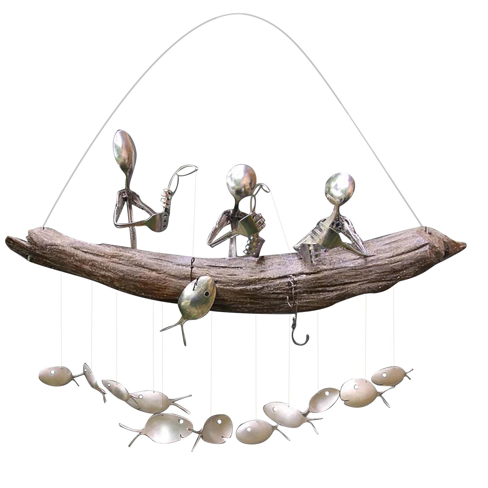 Angler Wind Chimes Fishing Spoon Head One Person T... – Vicedeal