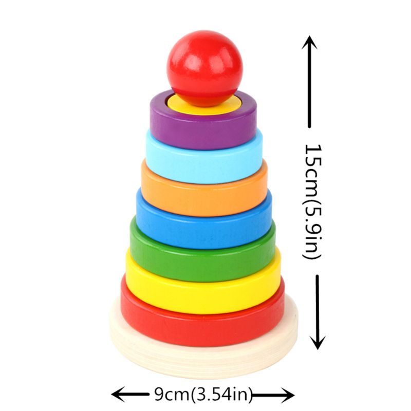 Rainbow Stacker Shape Pairing Color Perception Cla... – Grandado