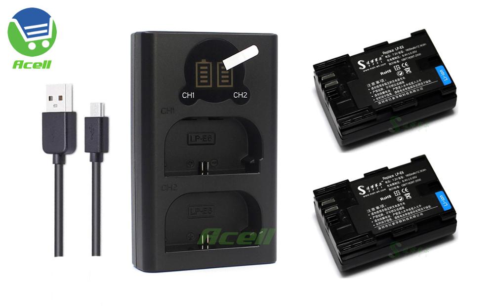 LP-E6 Battery for Canon EOS R5 R6 R Ra 90D 6D 7D 6... – Vicedeal