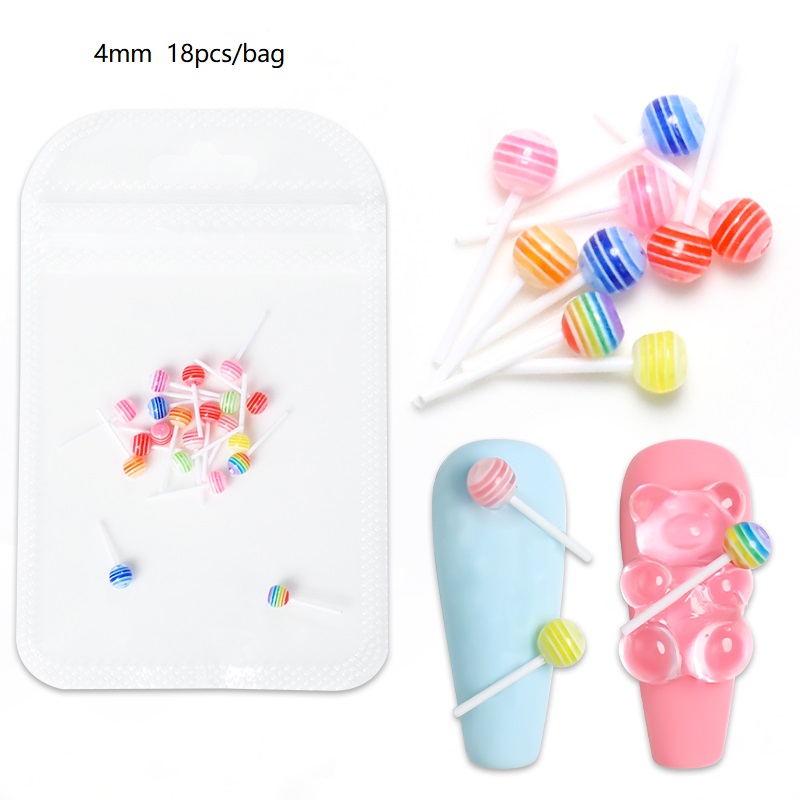 18Pcs Cute Lollipop Candy Mixed Colors 3D Kawaii N... – Vicedeal