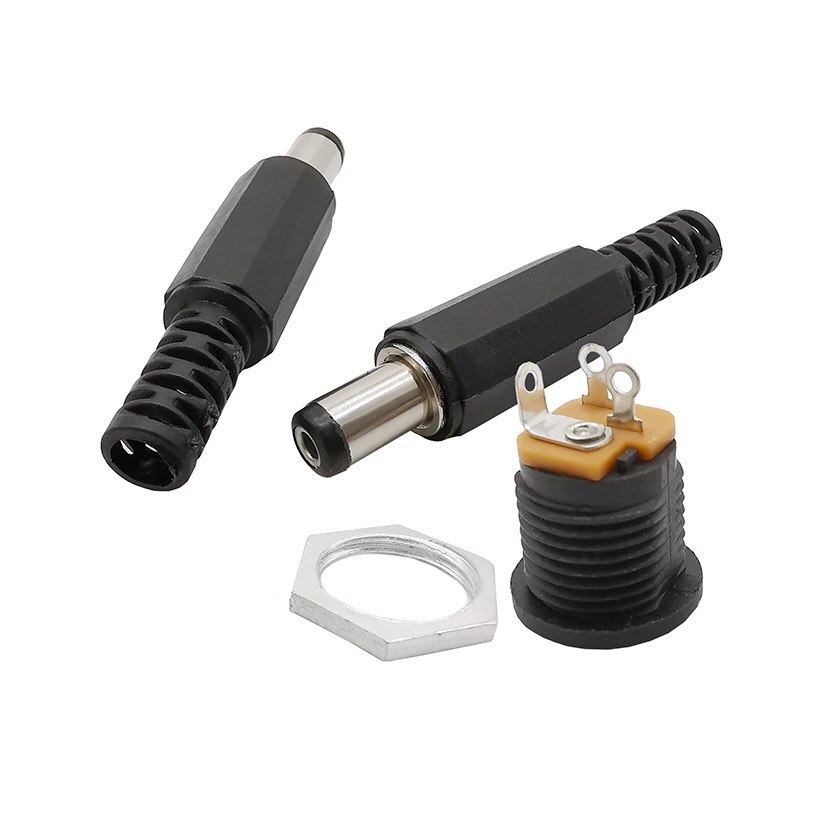 5 par dc022 5.5mm x 2.1mm 12v dc strømkontakt jac... – Vicedeal