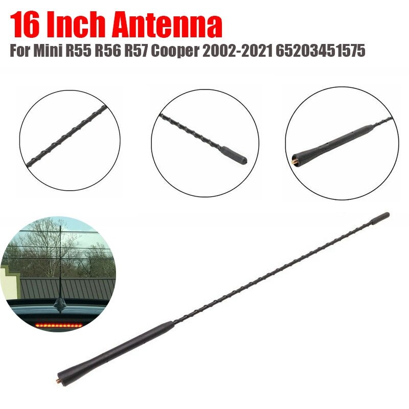 16 Inch Auto Antenne Mast (Am-Fm) Voor Mini R55 R5... – Grandado