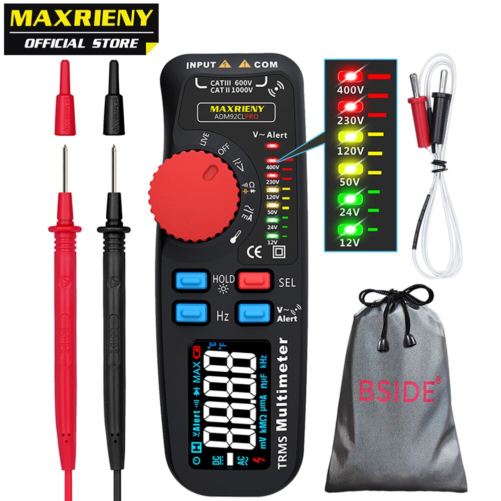 MAXRIENY 92CL-Pro Digital Multimeter Dual mode Col... – Grandado