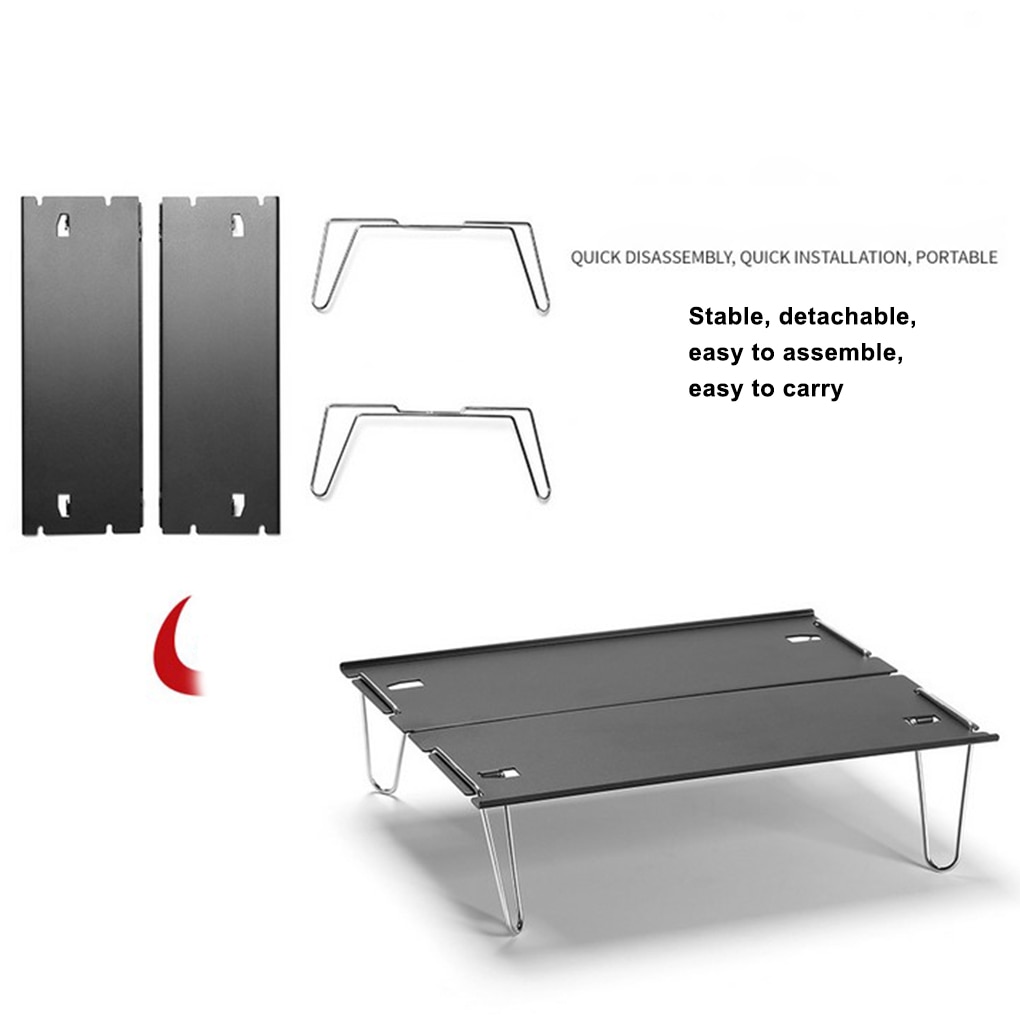 Mini Outdoor Table Portable Folding Aluminum Alloy... – Grandado